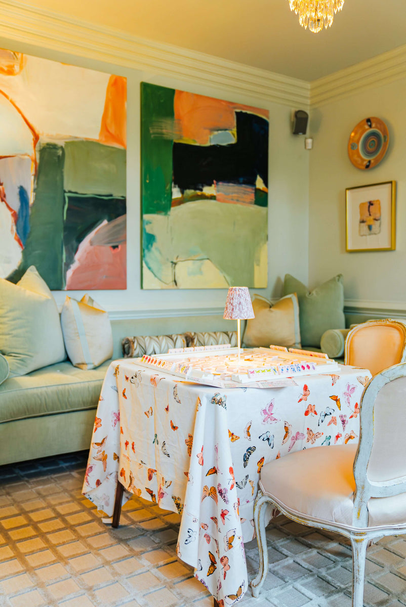 Inslee Fariss Celine Block Print Tablecloth - Sweetgrass Home